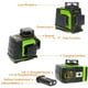 Huepar 3 x 360 Degree Cross Line Laser Level Green Beam Self-Leveling ...