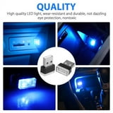 3x Mini Blue LED USB Car Interior Light Neon Atmosphere Ambient Lamp ...