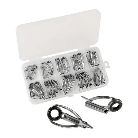 40 Pieces Fishing Rod Tip Repair Guide Replacement Smooth Small Fishing ...