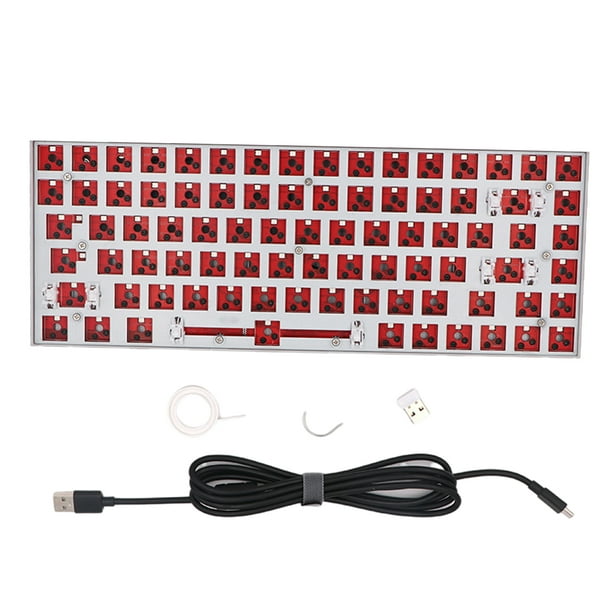 RGB 84-Key Mechanical Keyboard Three Wired Bluetooth 2.4G Hot Swappable ...