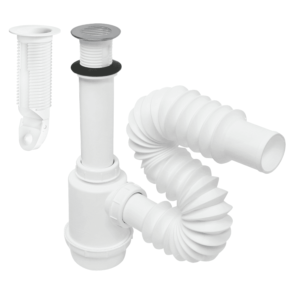 Céspol Flexible Fleximatic para lavabo Bote Grande Rejilla Acero ...