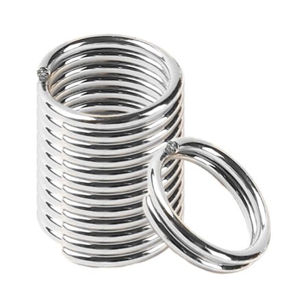 100 Pieces 8mm Flat Key Rings Metal Keychain Rings Split Keyrings Flat ...