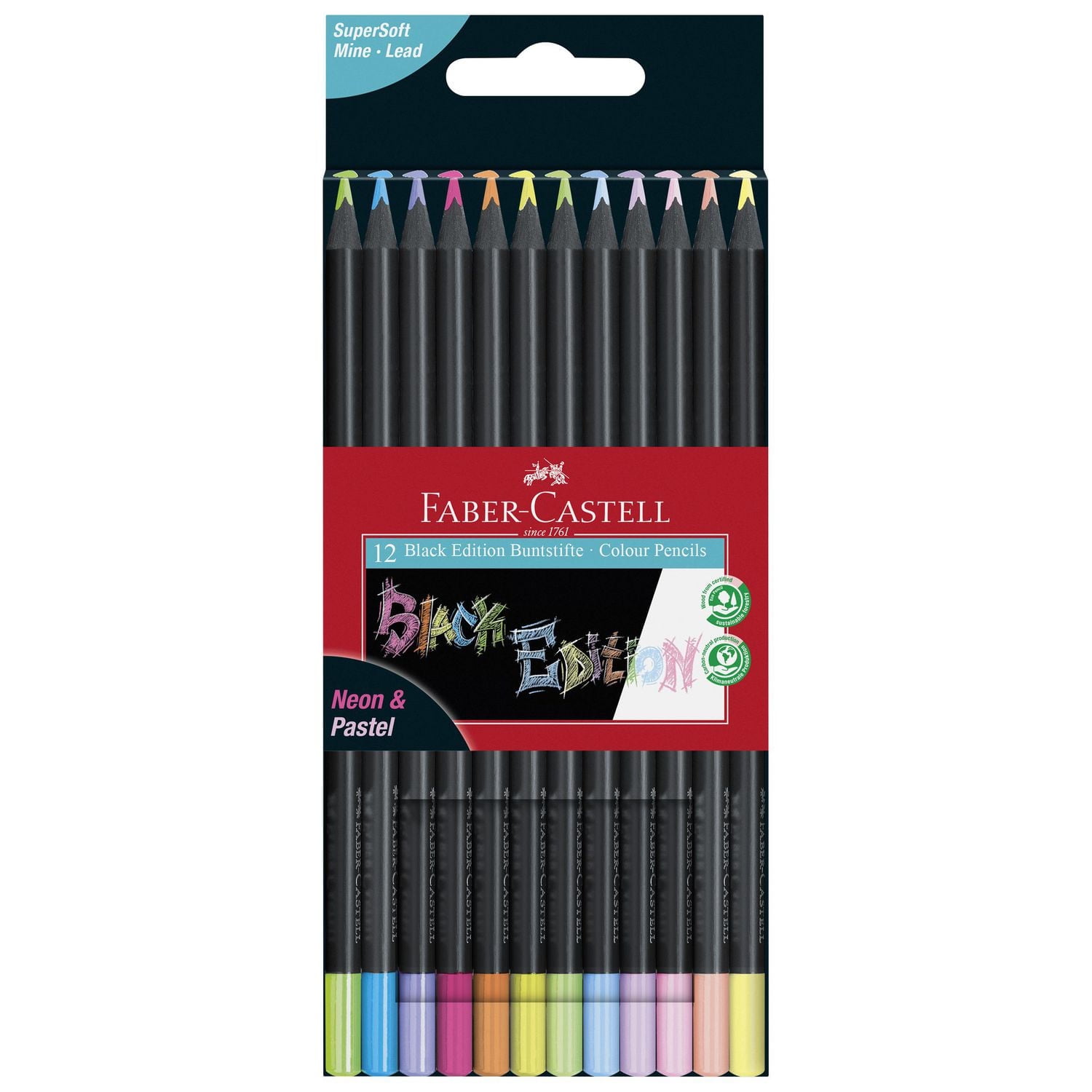 Click here for Faber-Castell Black Edition Neon Pastel Color Penc... prices