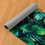 JML Area Rug 3'x5' Morden Non-Slip Indoor Carpet Green Leaves Print ...