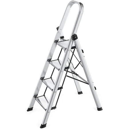 Step ladders Foldable 4 Step Stool Ladder Portable Folding Anti-Slip ...