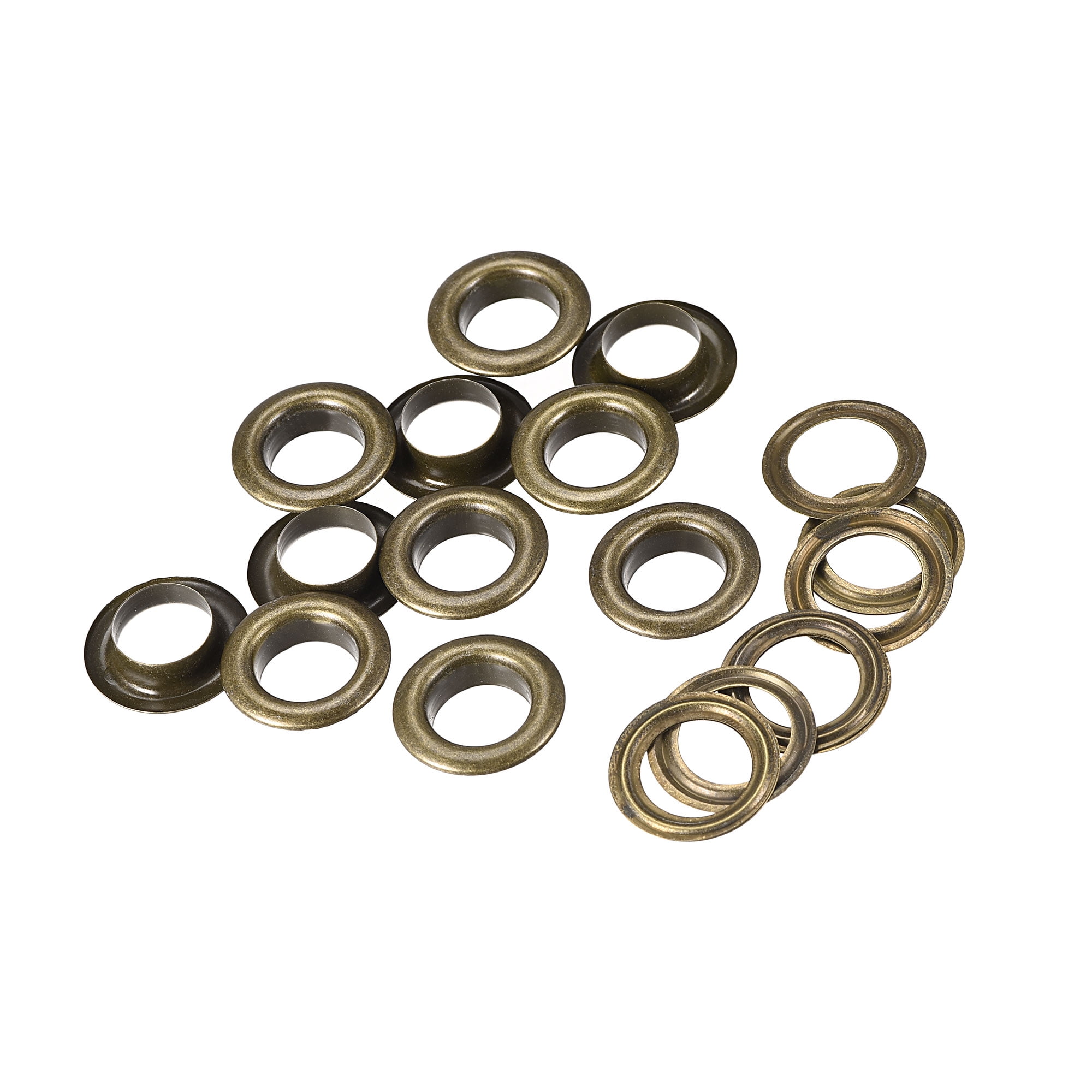 Uxcell Eyelets with Washers, 20 x 12 x 5.5mm Iron Through Hole Hollow ...