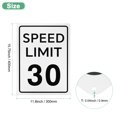 Uxcell Speed Limit 30 MPH Sign 16" x 12" Aluminum Weather Resistant ...