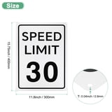Uxcell Speed Limit 30 MPH Sign 16" x 12" Aluminum Weather Resistant ...