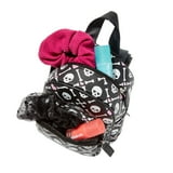 Claire's Classic Skeleton and Pink Heart Mini Backpack with Adjustable ...