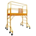 SupremeEquip 12ft Construction Scaffold, Stair Compatible, Rolling, 1000LB Capacity with Hatch ...