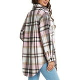 PPYOUNG Women's Plaid Shackets Flannel Long Sleeve Button Down Shirts ...