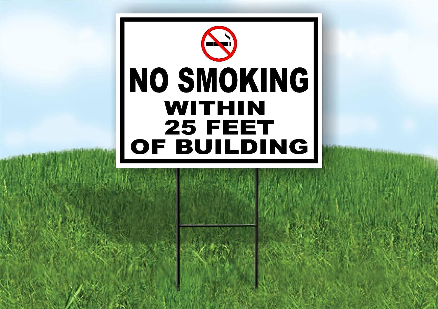 Work House Signs Double Sided Sign NO Smoking Within 25 FEET of ...