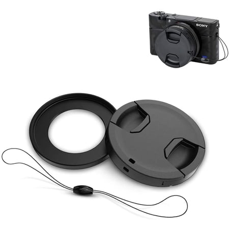 Filter Adapter Lens Ring Adapter & Lens Cap Kit for Sony RX100 Mark VA ...
