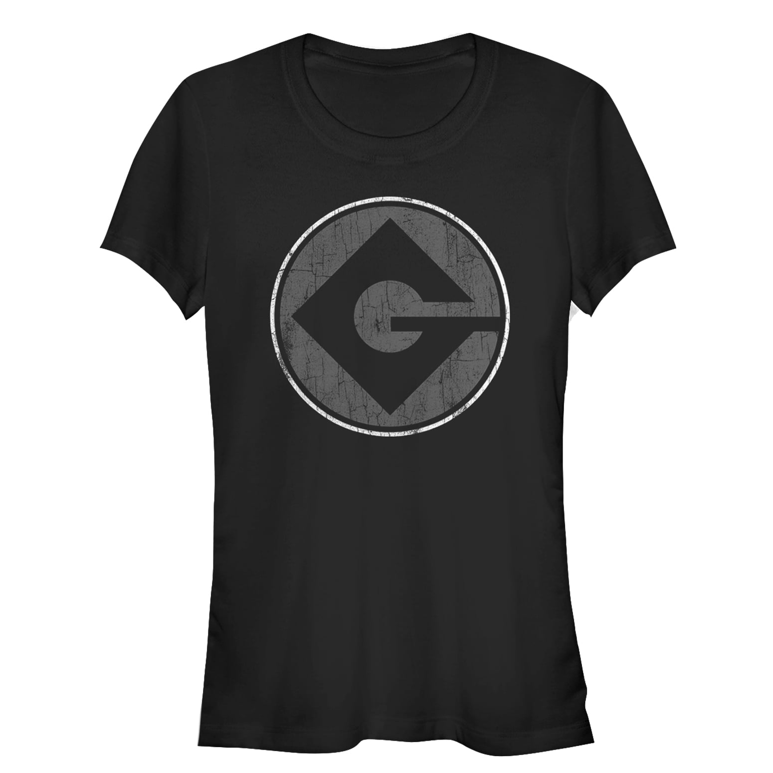 Junior's Despicable Me Gru Logo Graphic Tee Black Small - Walmart.com