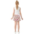 Girls' Skorts Elastic Waist Skorts with Inner Shorts Athletic Workout ...