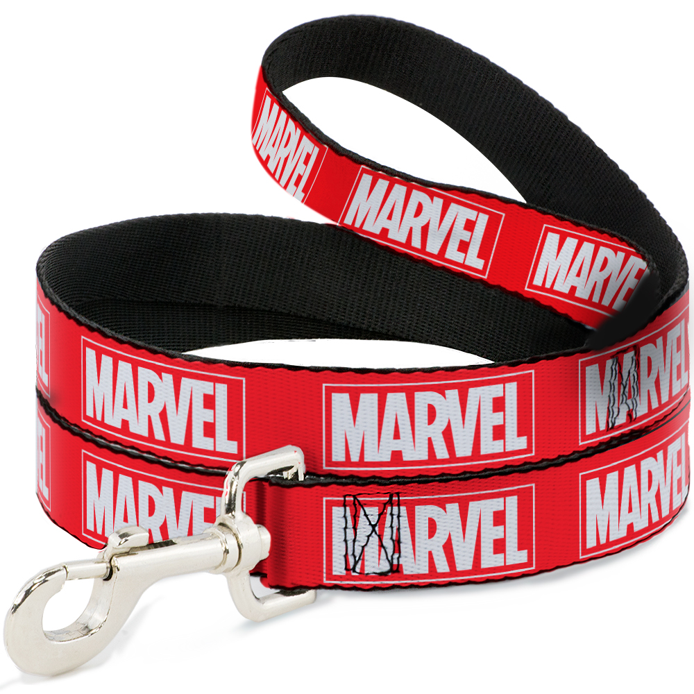 Marvel Comics Pet Leash, Dog Leash, Marvel Red Brick Logo Red White, 6 ...