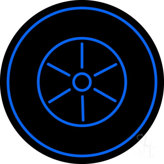 Tire Logo LED Neon Sign 18 x 18 - inches, Clear Edge Cut Acrylic ...