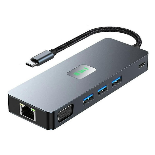 11 in 1 USB Hub3.2 Docking Station Type-C HD+DP+VGA Three-Screen ...