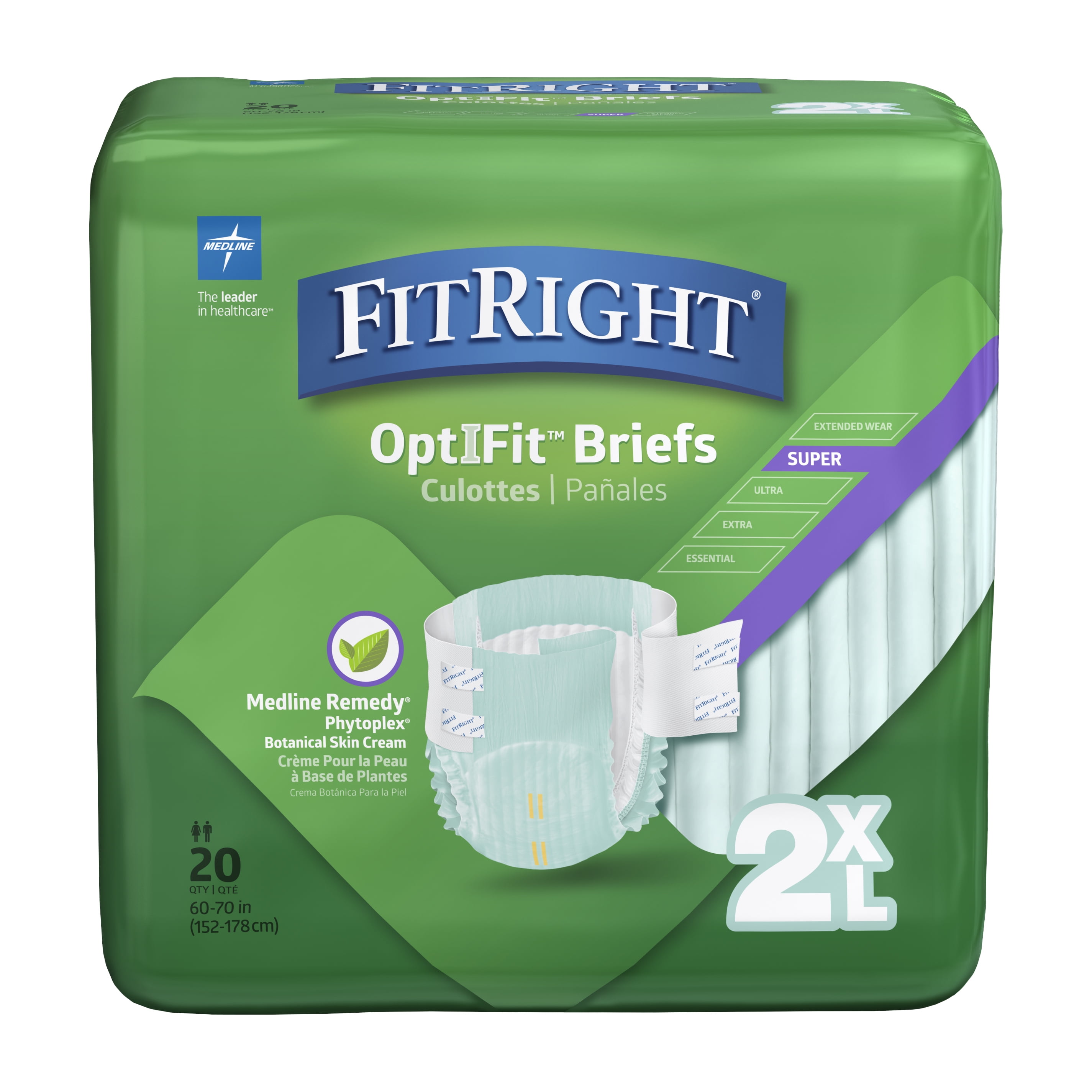 Fitright Optifit Super Adult Briefs Incontinence Diapers With Tabs