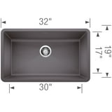BLANCO PRECIS Super Single Undermount - Cafe Brown - Walmart.com