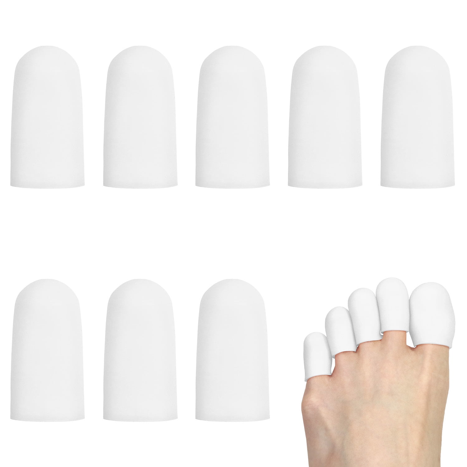 8 Pieces Gel Toe Cap Silicone Toe Protector Toe Guards to Cushion ...