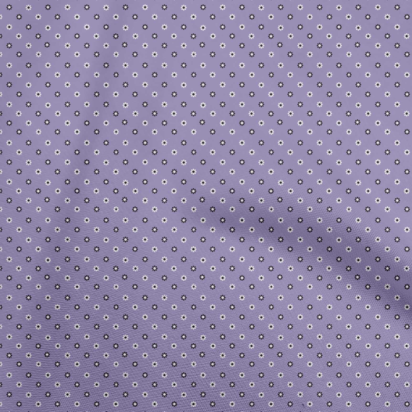 oneOone Cotton Cambric Lavender Fabric Floral Sewing Material Print ...