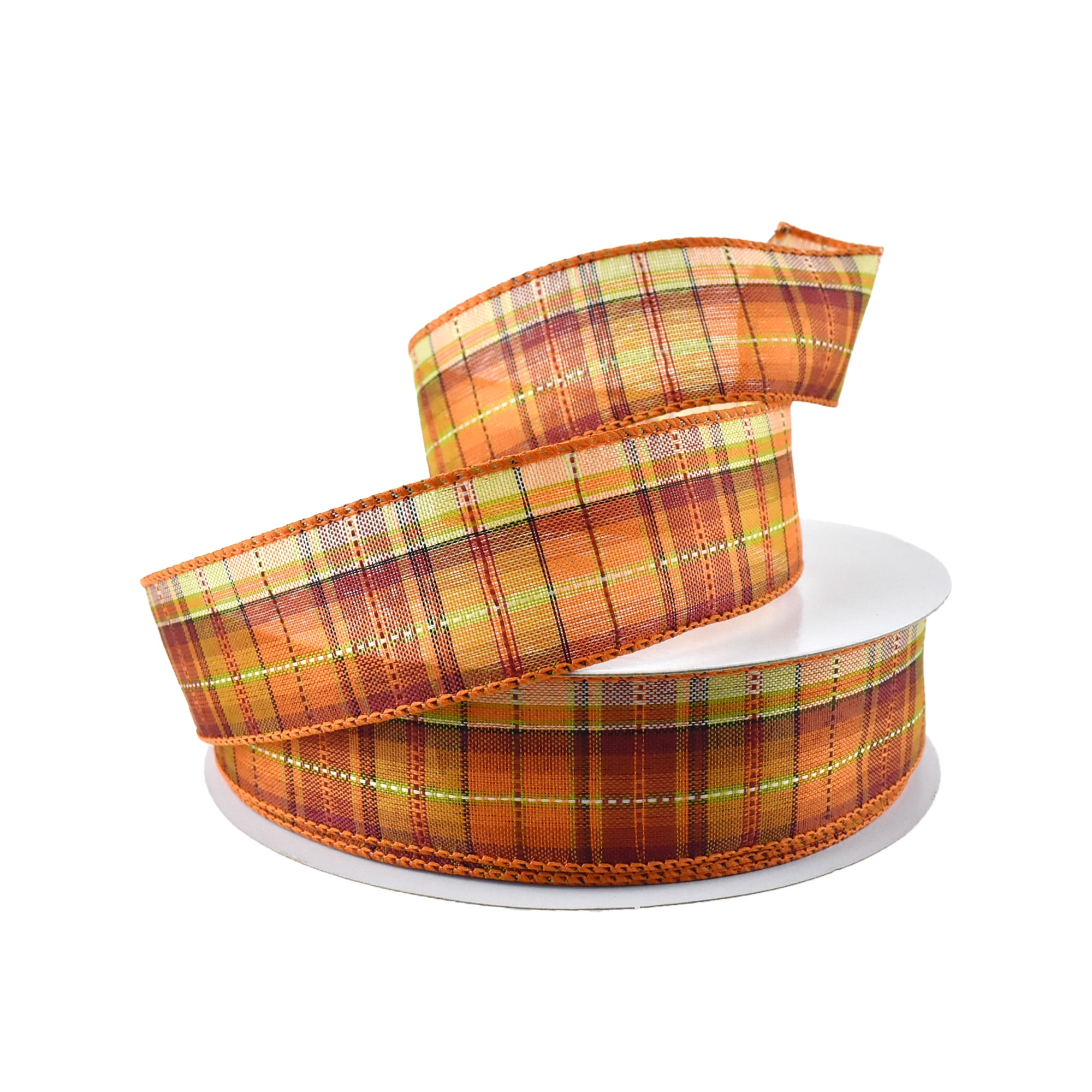 Intricate Fall Plaid Wired Ribbon, 1-1/2-Inch, 50-Yard - Walmart.com
