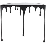 DecMode 36 x 32 Black Aluminum Console Table with Melting Legs and ...
