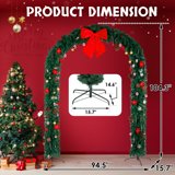 8.7ft Christmas Arch, Artificial Hinged Christmas Tree Arch Includes ...