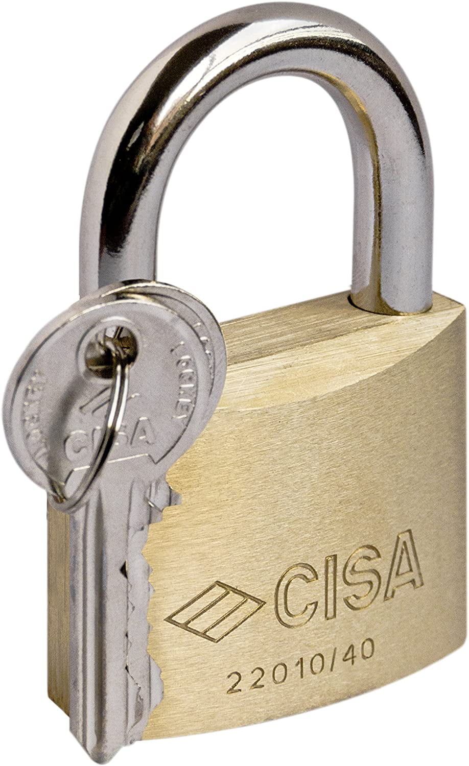 CISA Hardened Shackle Solid Brass Padlock with 1-3/4" or 40mm Wide Lock ...