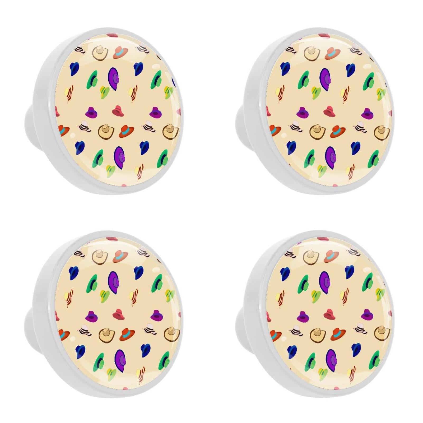 4 Pcs Hats Pattern Knobs for Kitchen Cabinet Cupboard Dresser Bookcase Drawer Pulls Handles ...