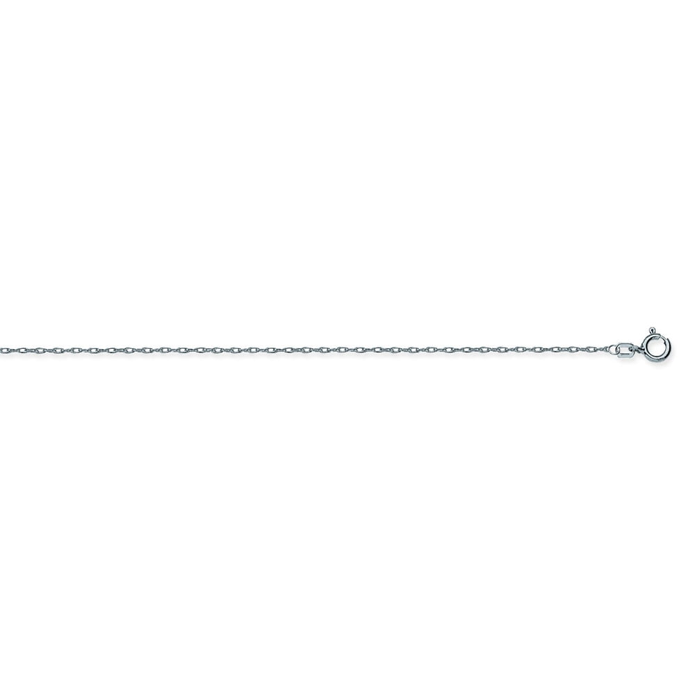 14K White Gold 5.5 Light Rope Chain in 16 inch, 18 inch, & 20 inch ...