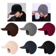 Comfortable Knit Earflap Hat Thickened Thermal Design Cold Weather ...