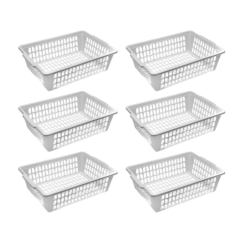 YBM Home Plastic Classroom Storage Baskets for Papers and Pencils, 32 ...