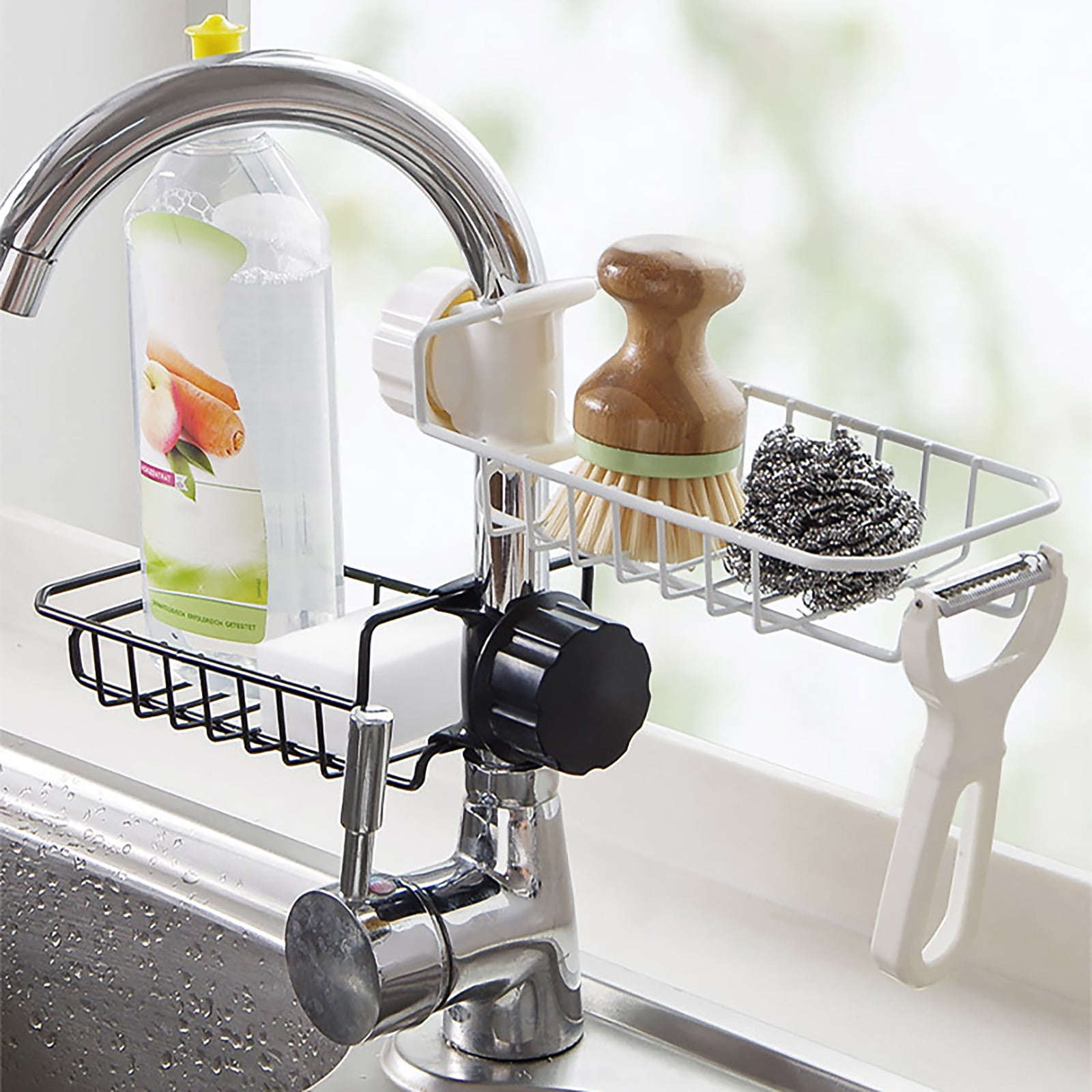 TureClos Faucet Rack Kitchen Storage Stainless Steel Faucet Shelf ...