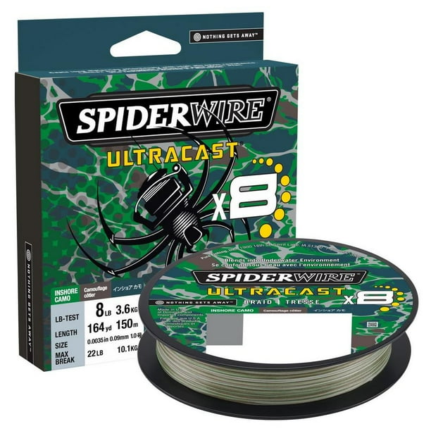 Spiderwire Ultracast Braid Superline 6lb 164yd Inshore Camo - Walmart.com