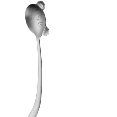Stainless Steel Teaspoon Set, Adorable Bear Head Spoon, Sturdy Hanging ...