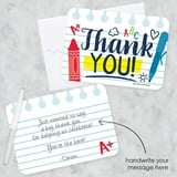 Big Dot of Happiness Back to School - Shaped Thank You Cards - First ...