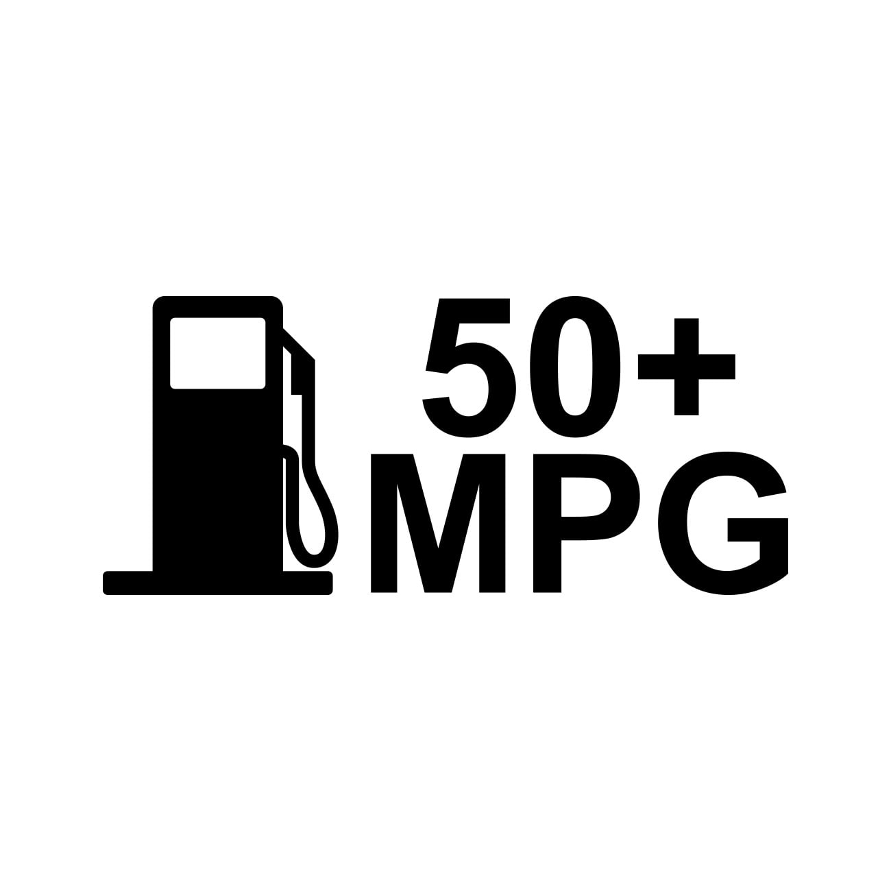 50 Mpg Sticker Decal Die Cut Self Adhesive Vinyl Weatherproof