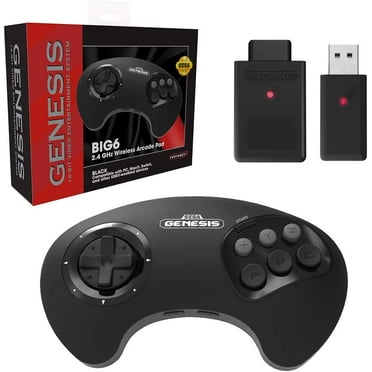 Retro-Bit Official Sega Genesis USB Controller 6-Button Arcade Pad for ...