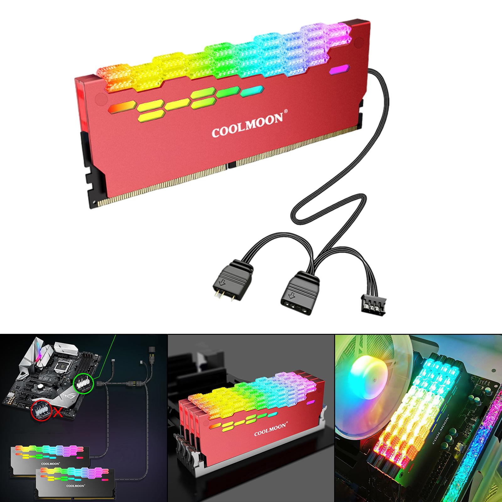 ARGB Desktop Gaming Computer - red, 135x9x50mm - Walmart.com