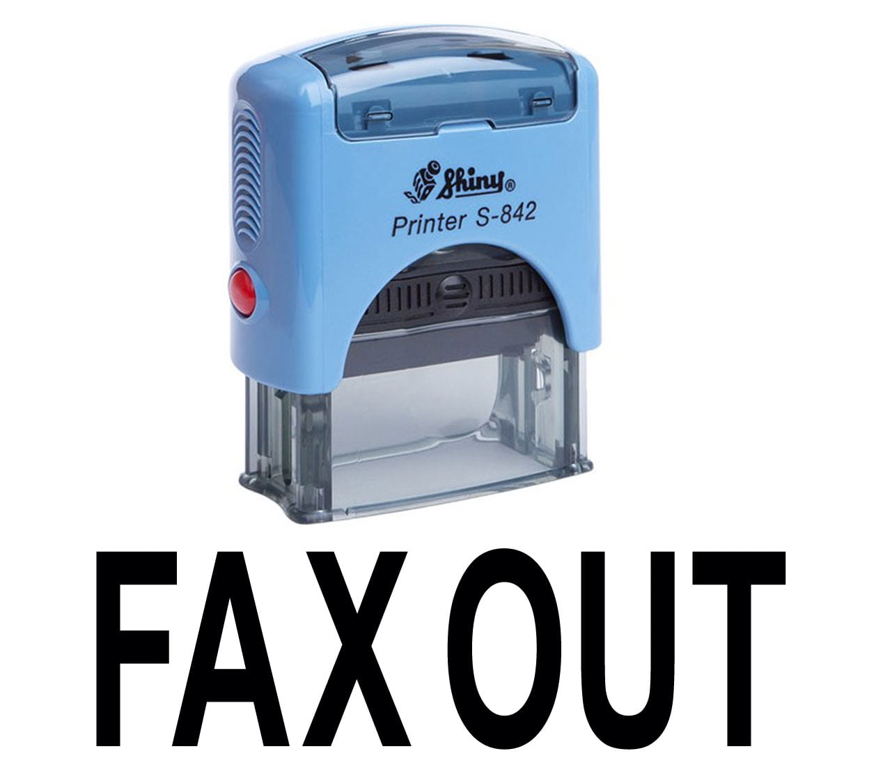 FAX OUT Self Inking Rubber Stamp Office Stationary Custom Shiny Stamp ...