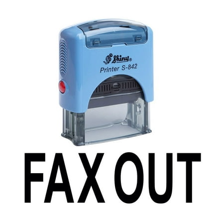 FAX OUT Self Inking Rubber Stamp Office Stationary Custom Shiny Stamp ...