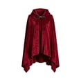 Anmrize Soft Suede-Like Cape, Fantasy Larp Costume, Women's Hooded ...