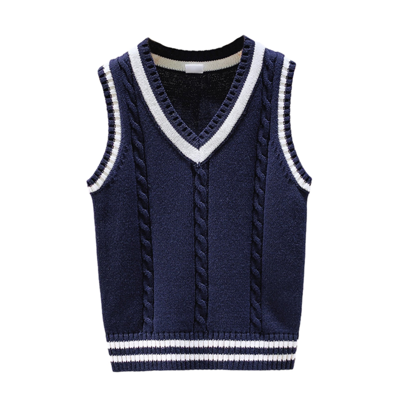 Gyratedream Unisex Argyle Plaid Sweater Vest Cable Knit Cotton V Neck ...