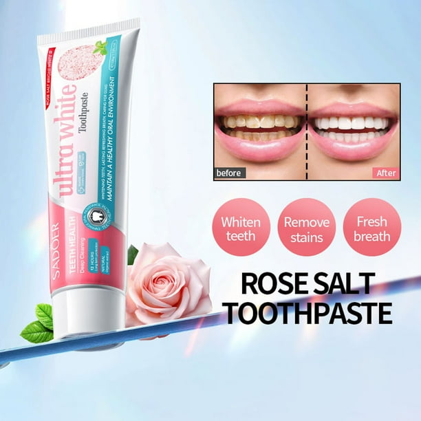 Dianli Back to School Rose Whitening And Stain Removing Toothpaste Oral ...