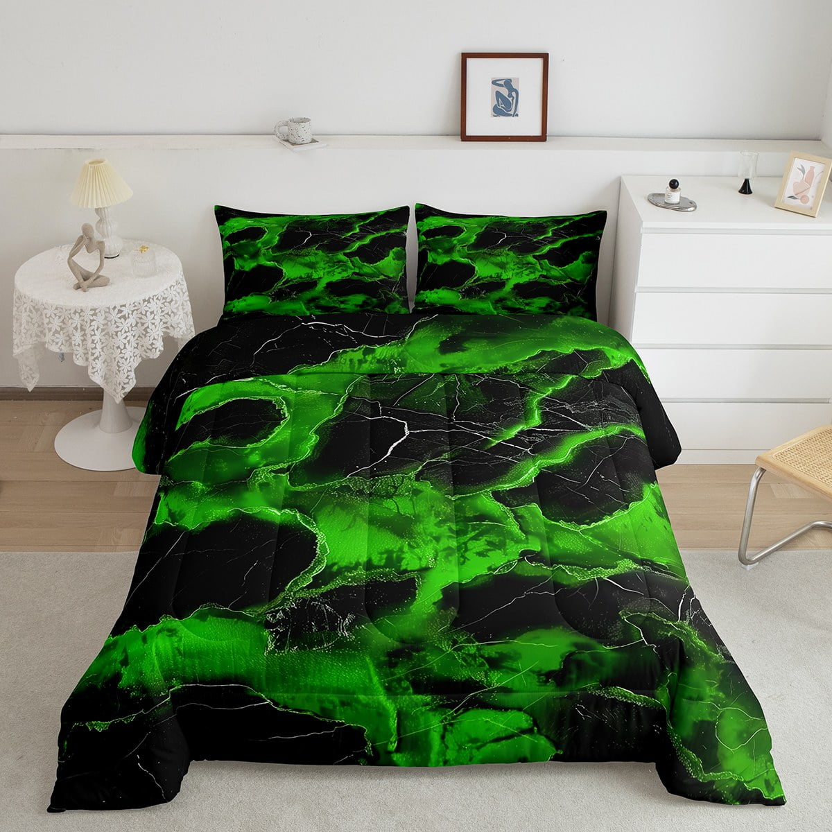 Click here for Erosebridal Abstract Marble Bedding Twin Comforter... prices
