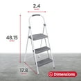 Rubbermaid Heavy Duty 3-Step Utility Foldable Indoor Ladder, 225 Lb ...