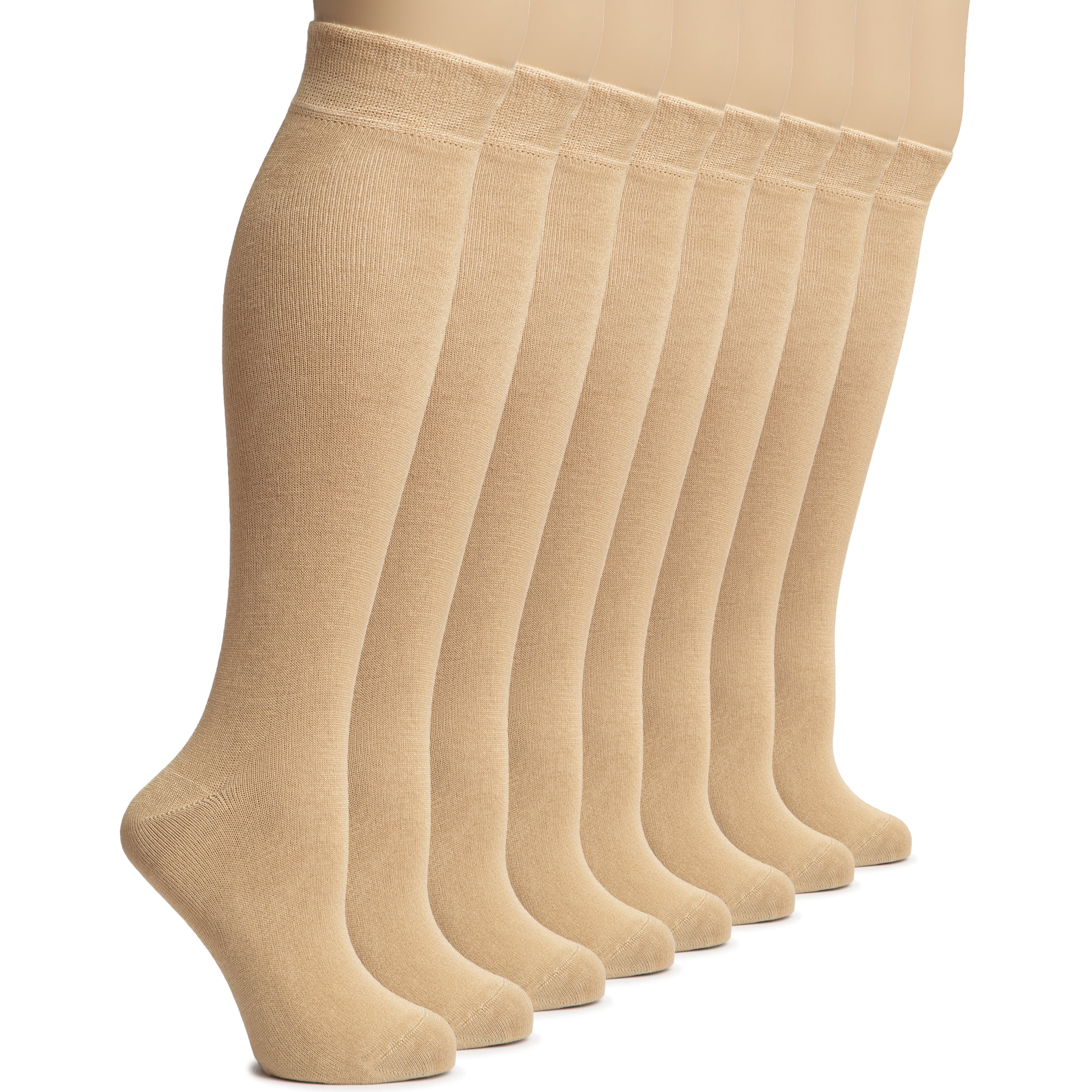HUGH UGOLI Women's Bamboo Knee High Socks | Comfort Seam Long Dress ...