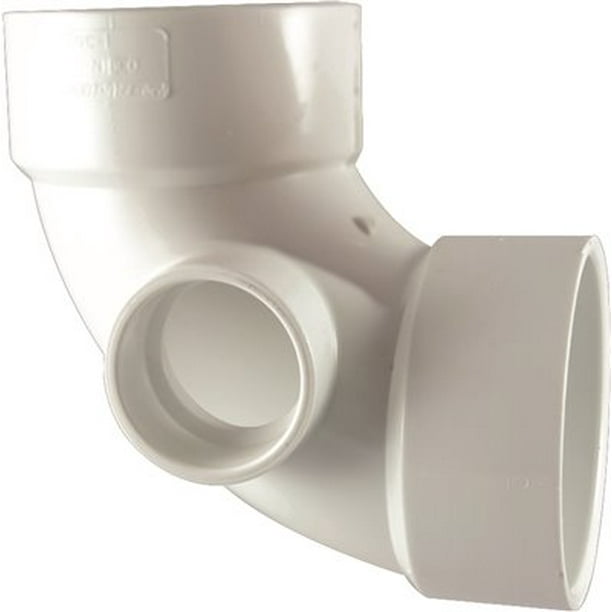 DWV PVC 1/4 BEND SIDE OUTLET 3" X 3" X 2" per 5 Each - Walmart.com